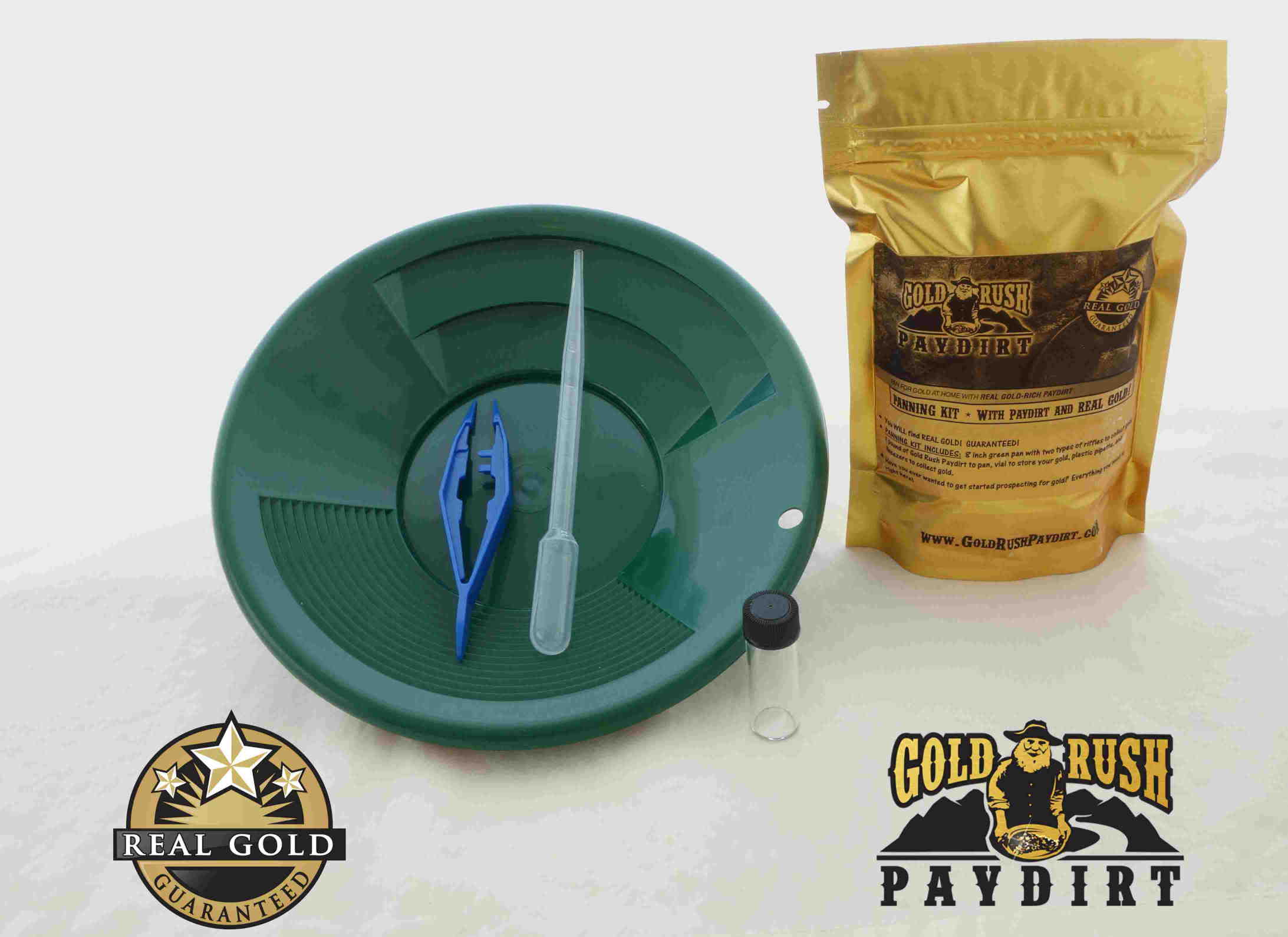 Gold Panning Kit w/ GOLD RUSH Paydirt, Real Gold Guarantee! Free Ship ...